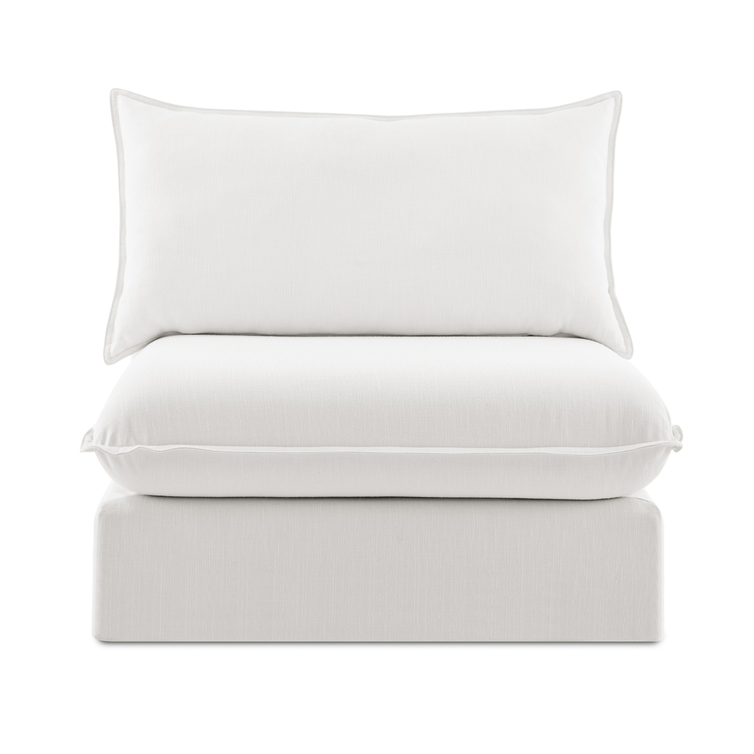 EM Wabi-Sabi Casual Slipcovered Modular Sectional Sofa | Middle Module