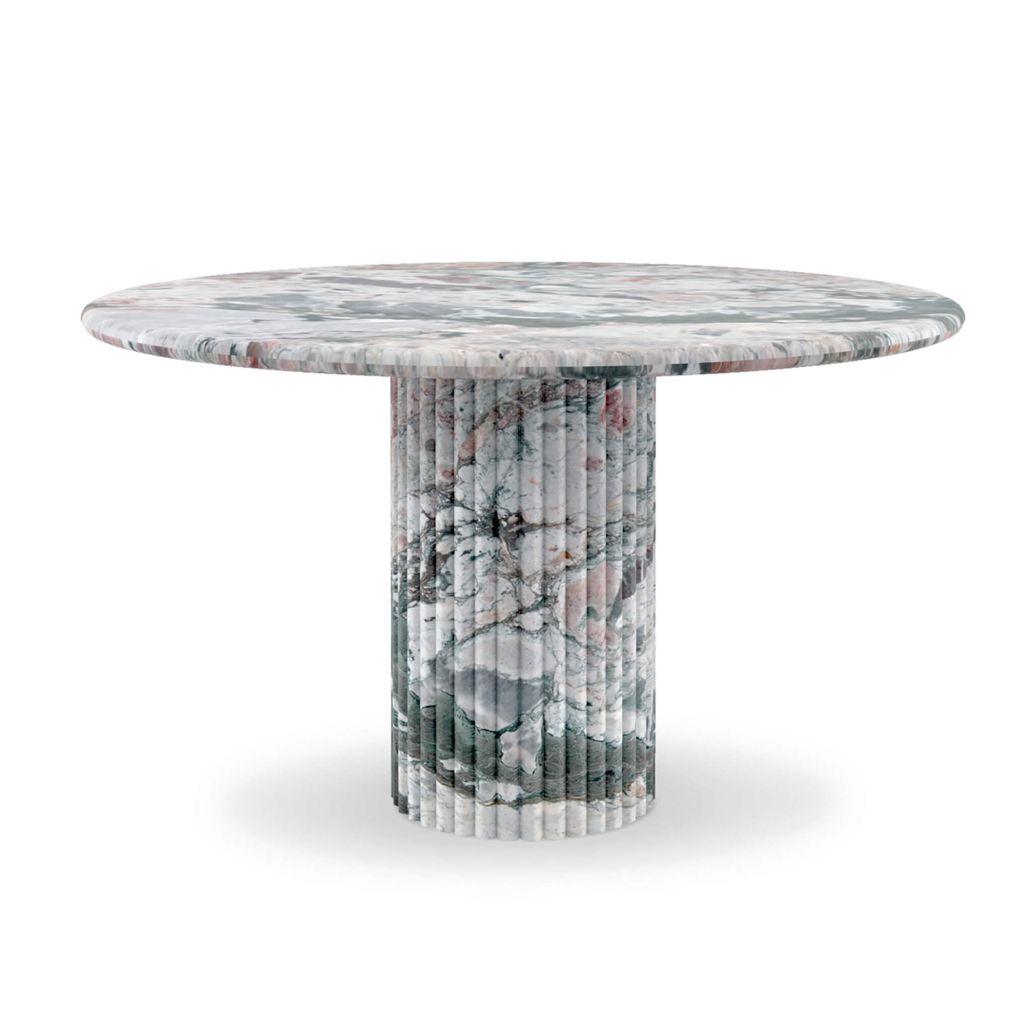 Cava Fluted Round Dining Table 42" - Les Quatre Saisons Marble - CM ...