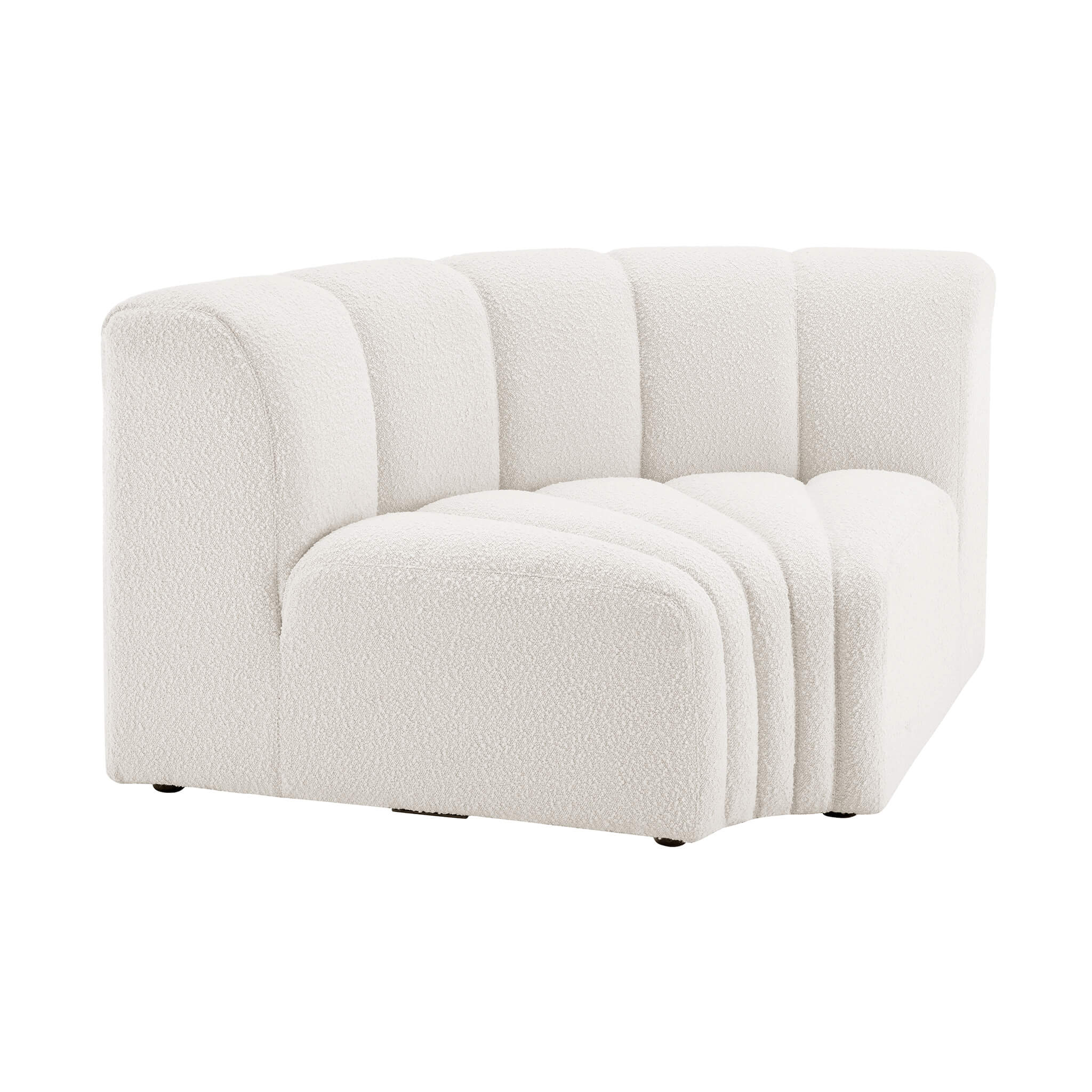 Aurelie Modern Channel Tufted Curved Modular Sectional Sofa / Corner ...