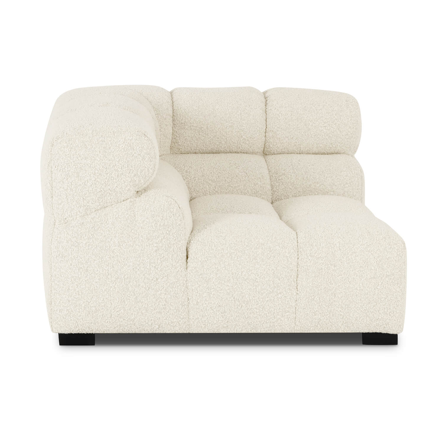 Tufted Sofa / Corner Classic Boucle-Pearl / Right — Planner 5D