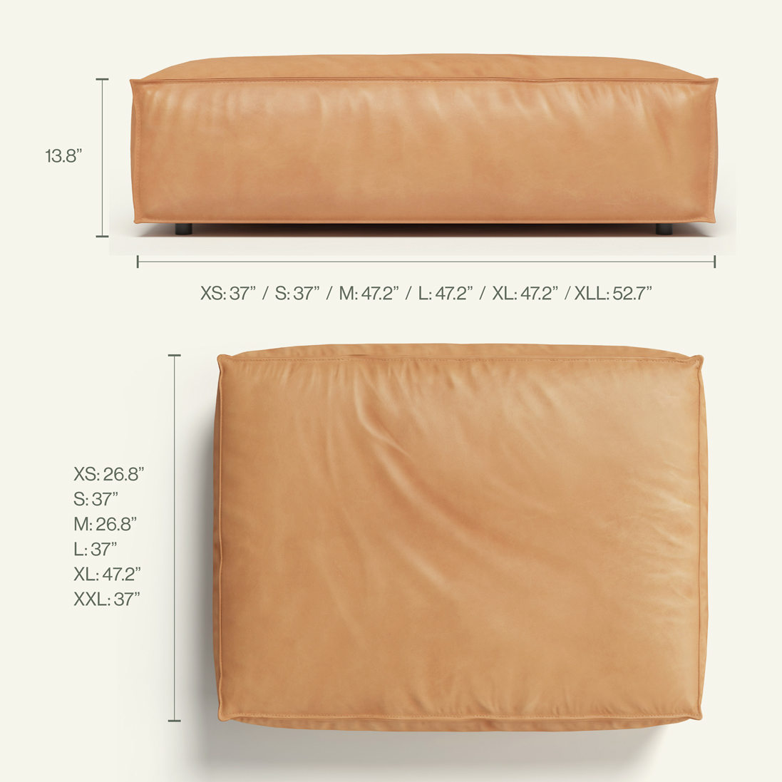 Extrasoft Low Profile Modular Block Sofa | Seat Element