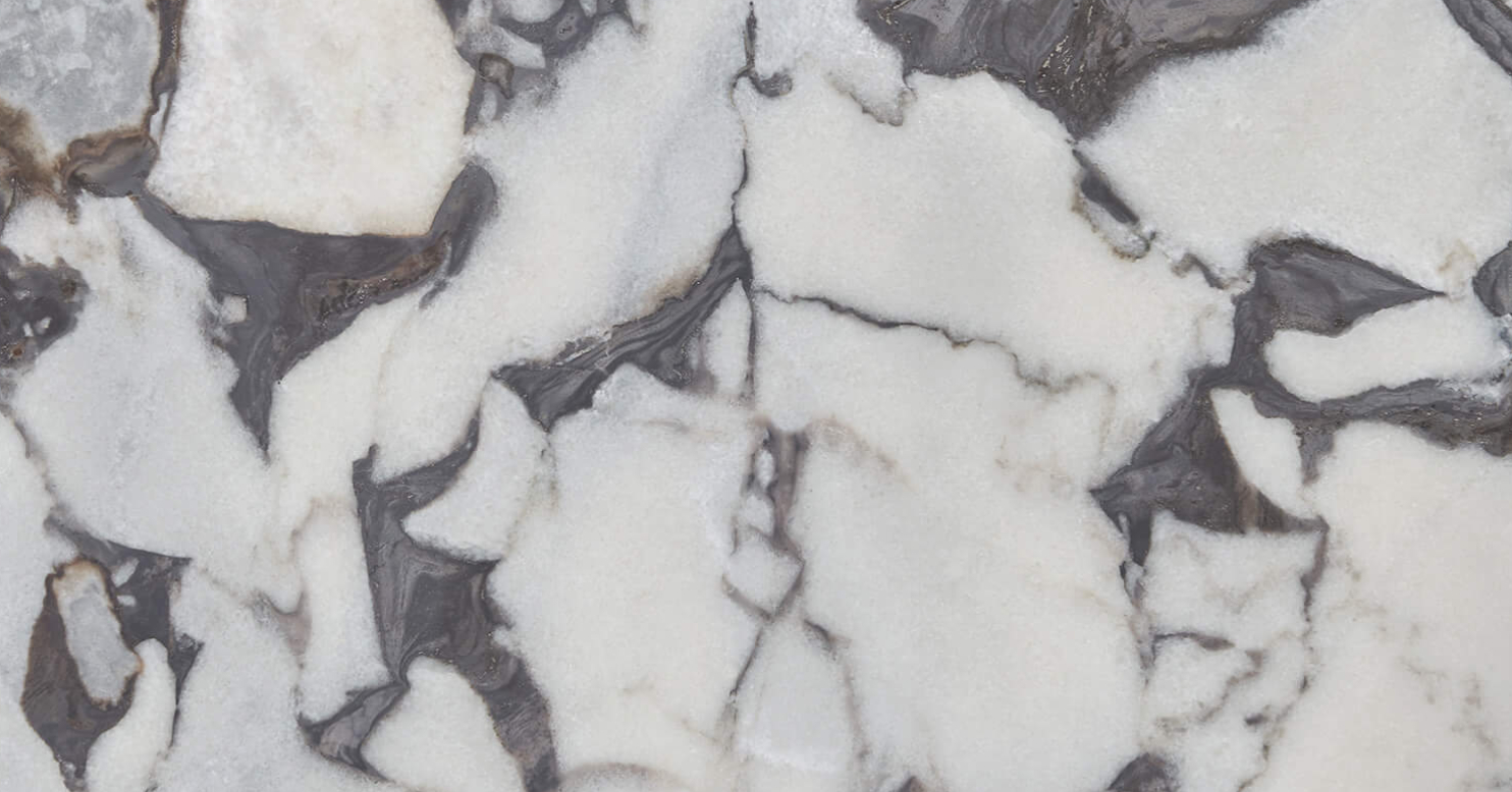 Milan Modern Round Marble Side Table with Curved Block Legs