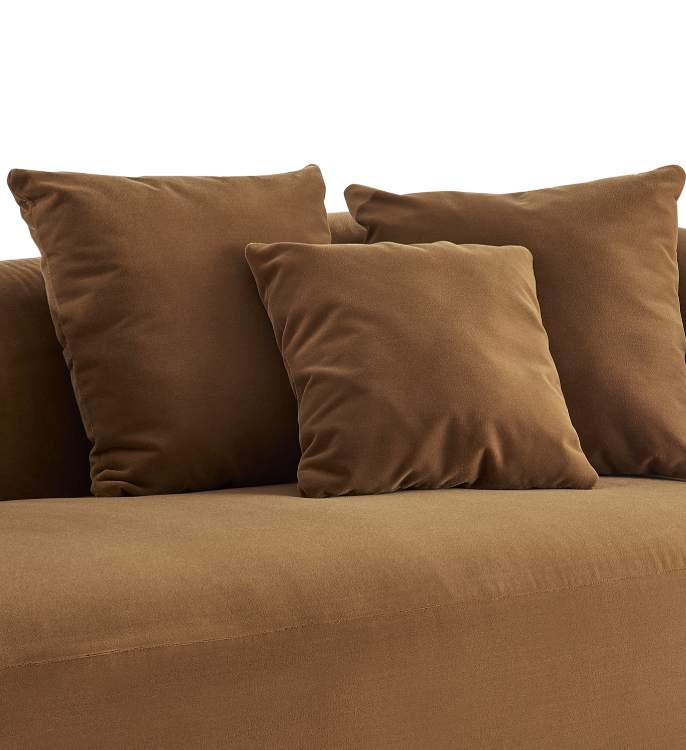 Aria Modern Curved Back Block Sofa