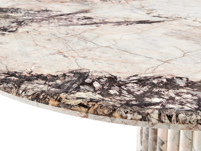 Cava Fluted Large Oval Stone Dining Table 13FT