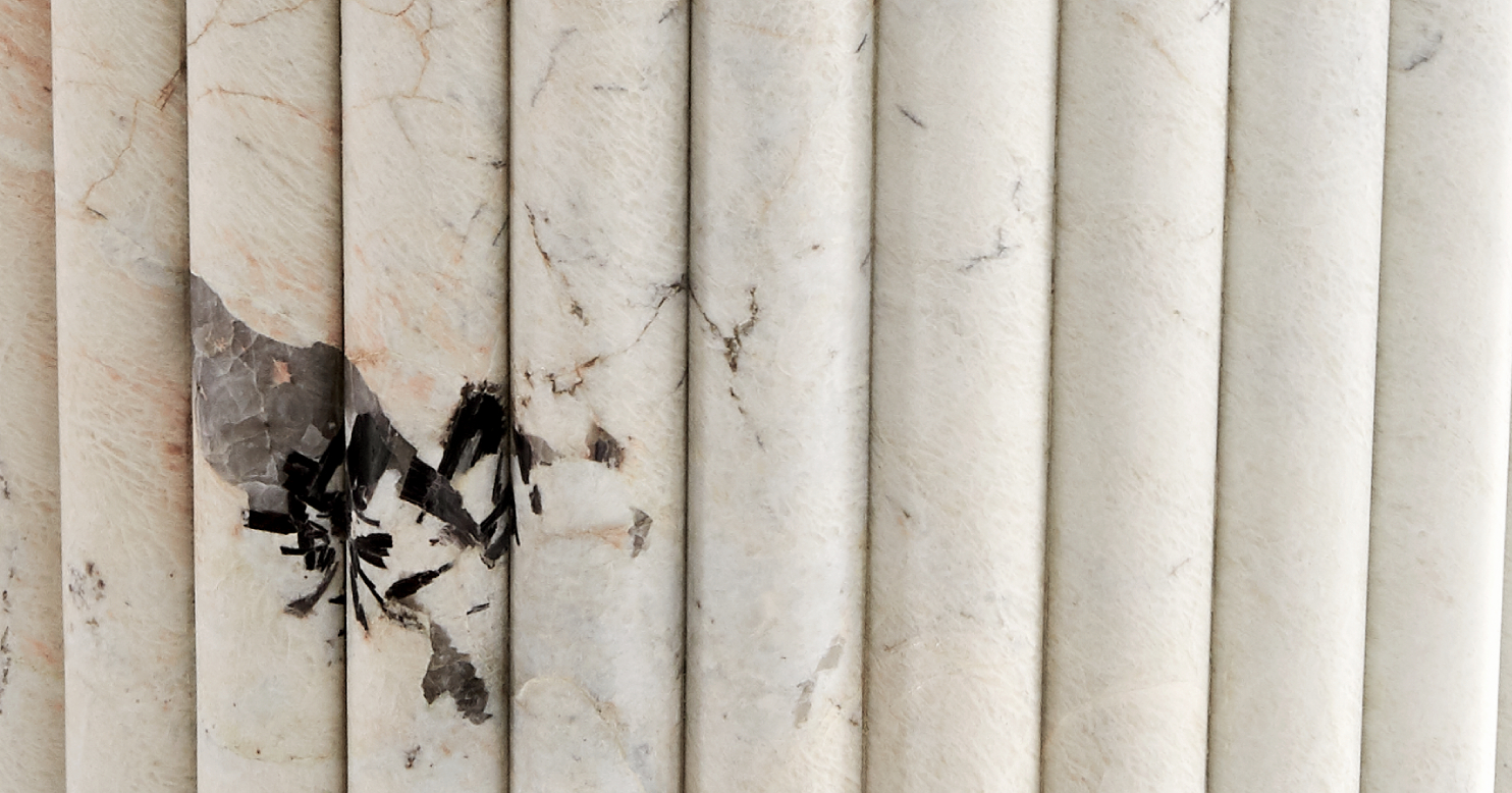 Cava Fluted Large Oval Stone Dining Table 13FT