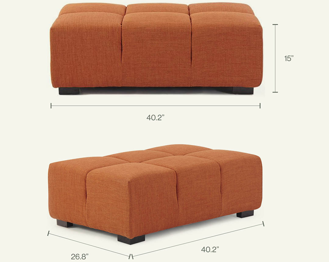 Tufted Sofa | TF027 Ottoman